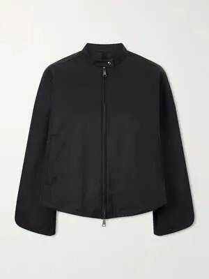 Moncler Gruissan Appliquéd Cotton-blend Bomber Jacket - Black