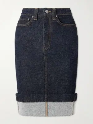 Khaite Kendra Denim Skirt - Blue