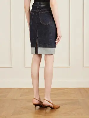 Khaite Kendra Denim Skirt - Blue