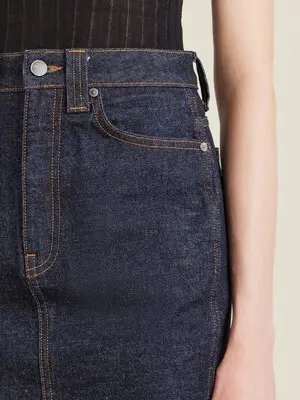Khaite Kendra Denim Skirt - Blue