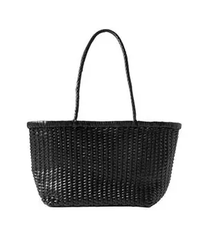 Dragon Diffusion B Weave Small Woven Leather Tote - Black