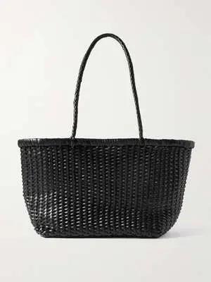 Dragon Diffusion B Weave Small Woven Leather Tote - Black