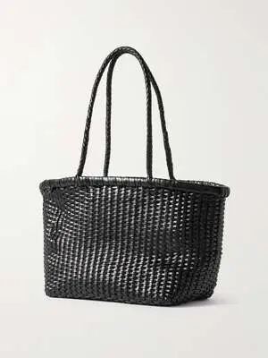 Dragon Diffusion B Weave Small Woven Leather Tote - Black