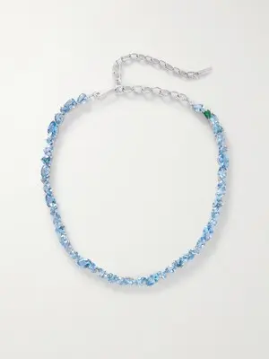 Completedworks Recycled Necklace With Cubic Zirconia And Spinel - Silver