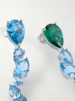 Completedworks Recycled Cubic Zirconia And Synthetic Spinel Drop Earrings