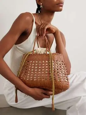Dragon Diffusion Santa Cano Woven Leather Tote