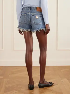 Dolce & Gabbana Frayed Denim Shorts