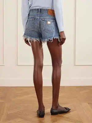 Dolce & Gabbana Frayed Denim Shorts