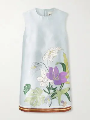 ALEMAIS Alfie Floral-print Mini Dress - Blue