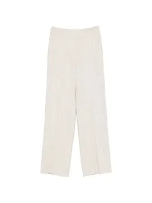 VIA MASINI 80 Linen Trousers - Beige