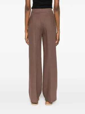 VIA MASINI 80 Wide Leg Linen Trousers