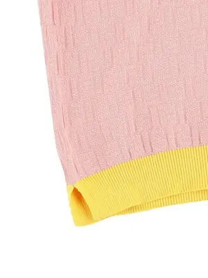 Fendi Cotton And Silk Blend Sweater - Pink
