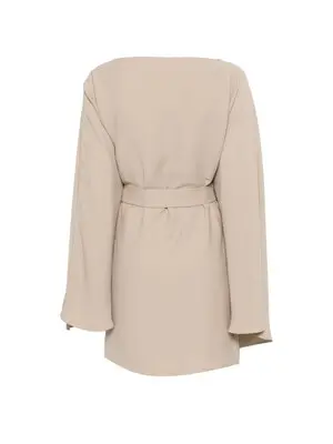 PAROSH Short Dress With Belt - Beige