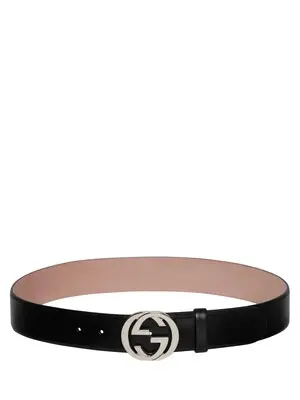Gucci Belt With Gg Cross Buckle - Black