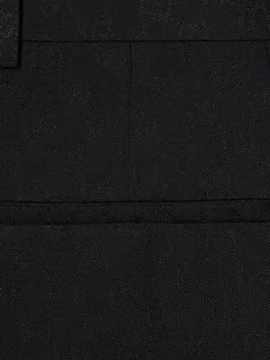 Gucci Gg Wool Trousers - Black