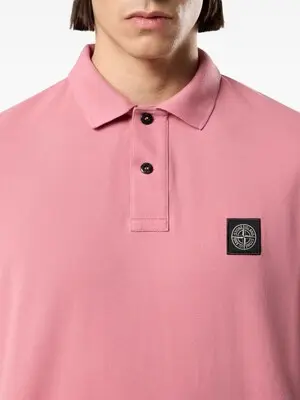 Stone Island Polo Shirt With Logo - Pink