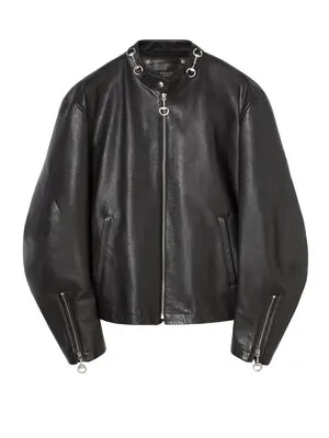 Gucci Leather Jacket With Horsebit
