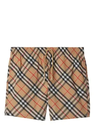 Burberry Checked Print Bermuda Shorts - Beige