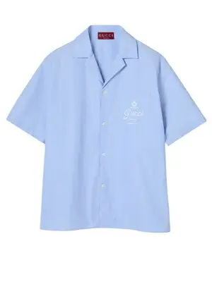 Gucci Bowling Shirt - Sky Blue