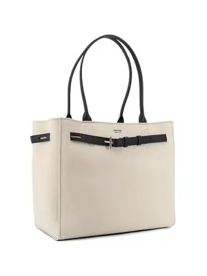 TOM FORD Audrey Medium Canvas Tote - Beige