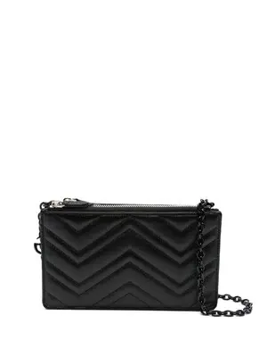 Gucci Gg Marmont Leather Mini Bag - Black