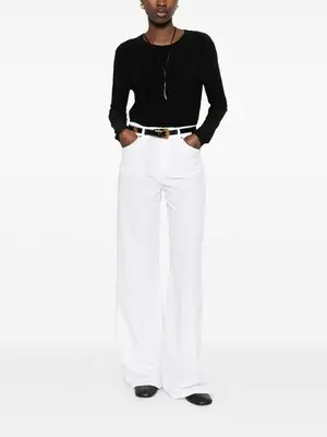 Norma Kamali Long Sleeve Round Neck Top