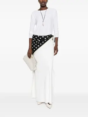 Norma Kamali Long Sleeve Round Neck Top