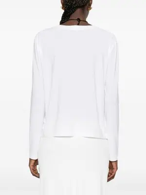 Norma Kamali Long Sleeve Round Neck Top