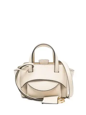 HIDESINS Flap Xs Leather Tote Bag - White