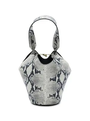Khaite Lotus Mini Leather Tote - Beige