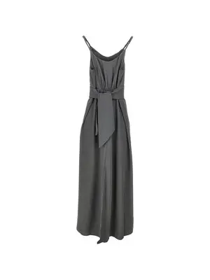 Emporio Armani Bow Long Dress - Grey
