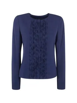Emporio Armani Ruffled Jacket - Blue