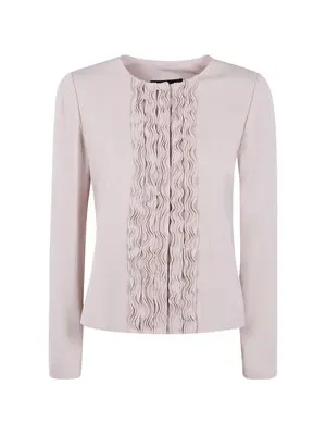 Emporio Armani Ruffled Jacket - Beige