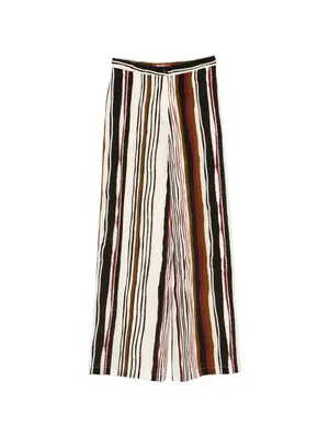 Max Mara Striped Wide-leg Trousers - Brown