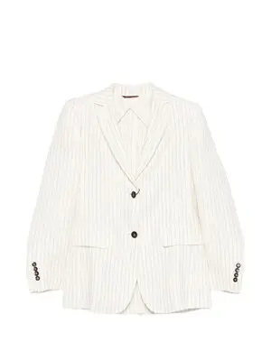 Max Mara Linen Single-breasted Jacket - Beige