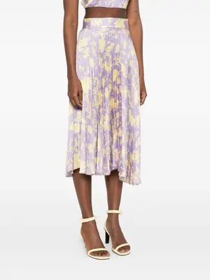 CATALINA Printed Pleated Midi Skirt
