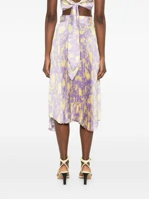 CATALINA Printed Pleated Midi Skirt