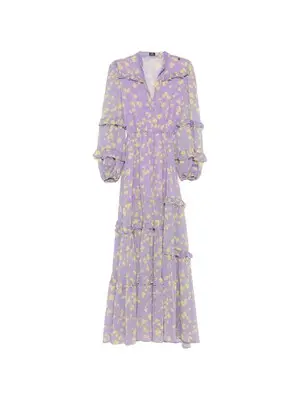 CATALINA Chiffon Long Dress - Purple