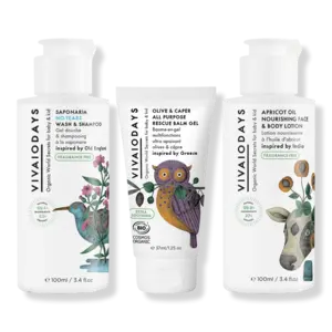 VIVAIODAYS Travel Set 3-step Ritual For Extra Sensitive Skin: Cleanse, Hydrate, Soothe