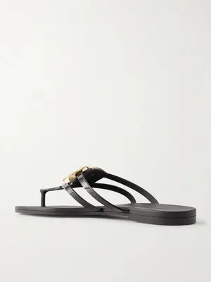 Dolce & Gabbana Embellished Rubber Flip Flops