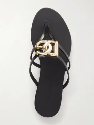 Dolce & Gabbana Embellished Rubber Flip Flops