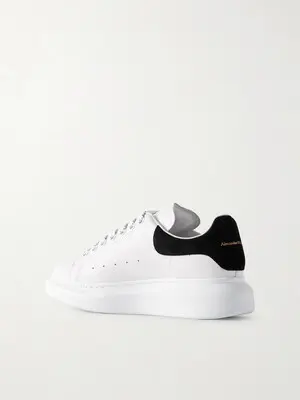 Alexander McQueen Exaggerated-sole Leather Sneakers - White