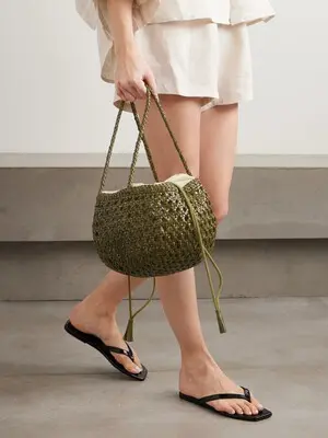 Dragon Diffusion Juventus Woven Leather Bucket Bag