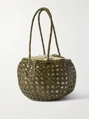 Dragon Diffusion Juventus Woven Leather Bucket Bag