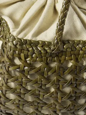 Dragon Diffusion Juventus Woven Leather Bucket Bag