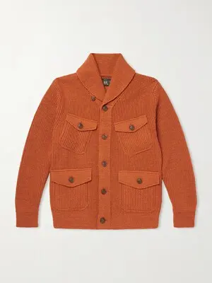 Ralph Lauren Shawl-collar Ribbed Cardigan - Orange