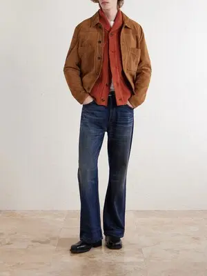 Ralph Lauren Shawl-collar Ribbed Cotton And Wool-blend Cardigan
