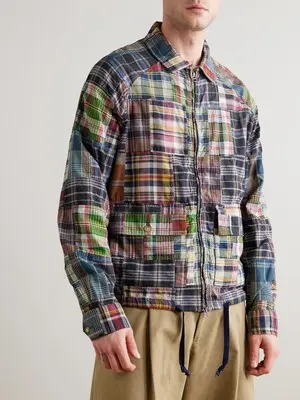 Polo Ralph Lauren Patchwork Checked Cotton Blouson Jacket