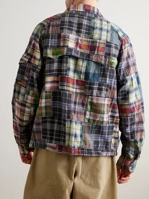 Polo Ralph Lauren Patchwork Checked Cotton Blouson Jacket