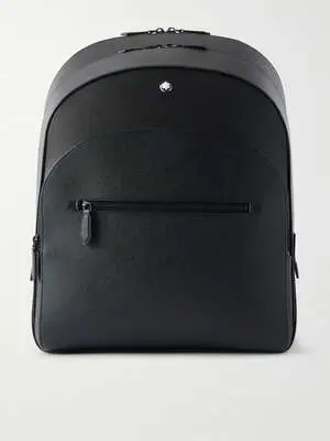 Montblanc Sartorial Large Cross-grain Leather Backpack - Black
